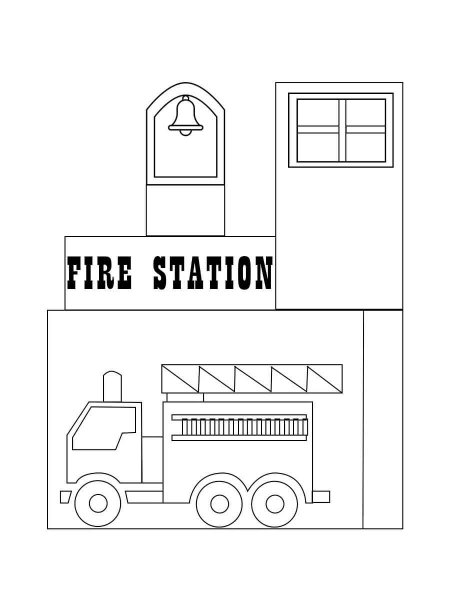 Fire Station coloring pages