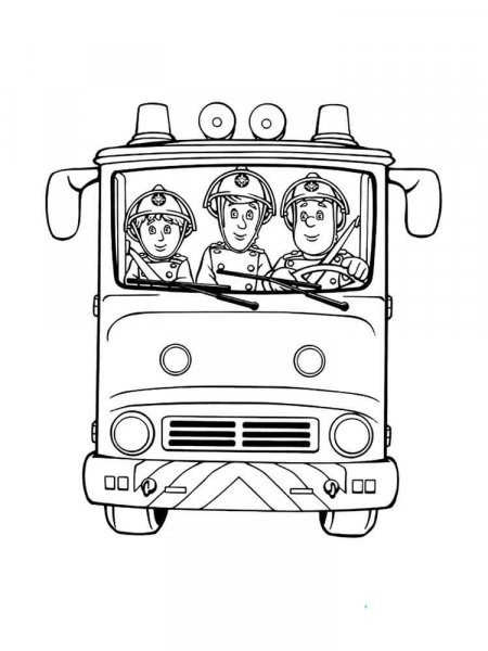 Fireman Sam coloring pages