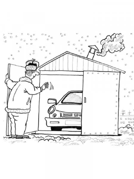 Garage coloring pages