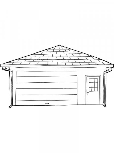 Garage coloring pages