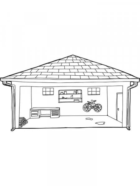 Garage coloring pages