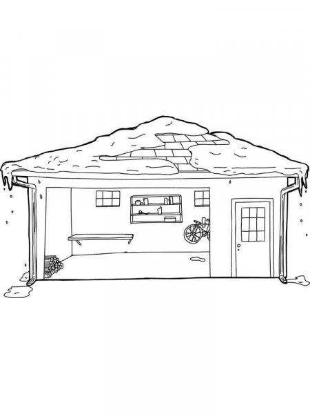 Garage coloring pages