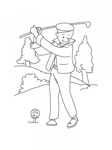 Golf coloring pages
