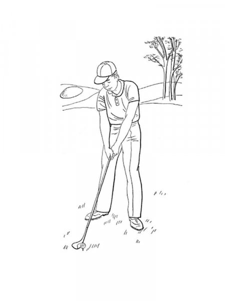 Golf coloring pages