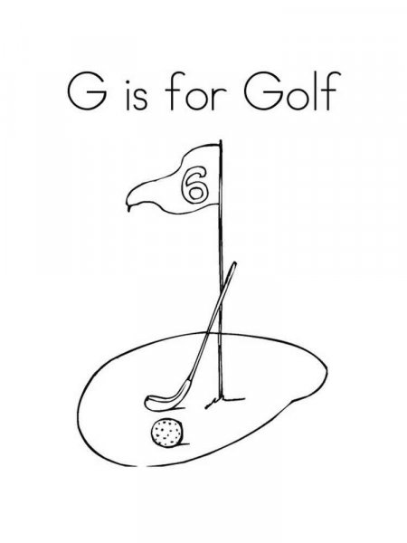 Golf coloring pages