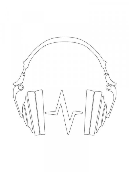 Headphones coloring pages