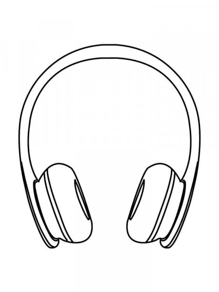 Headphones coloring pages