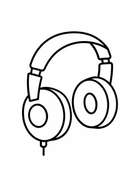 Headphones coloring pages