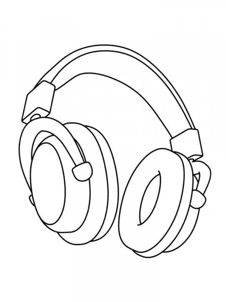 Headphones coloring pages