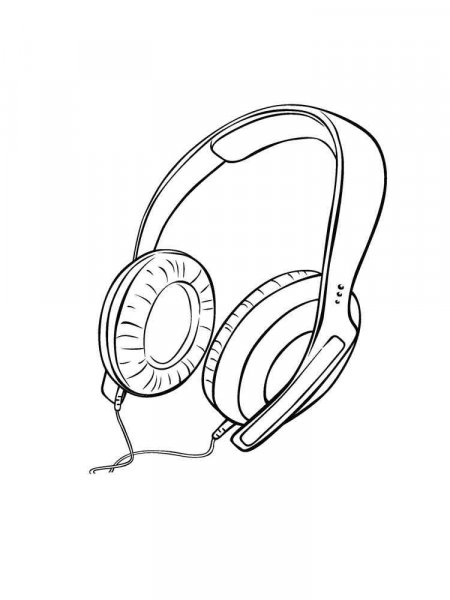 Headphones coloring pages