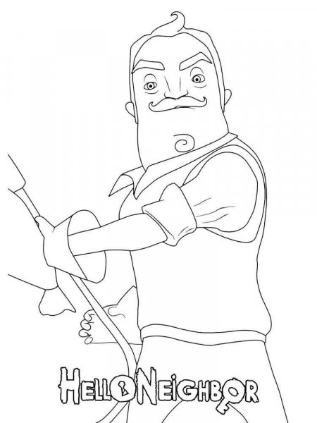 Hello Neighbor coloring pages