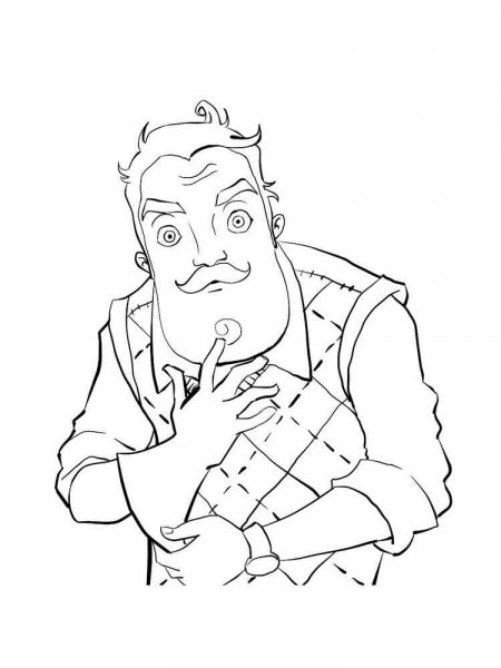Hello Neighbor coloring pages