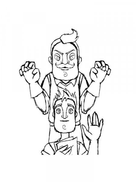Hello Neighbor coloring pages
