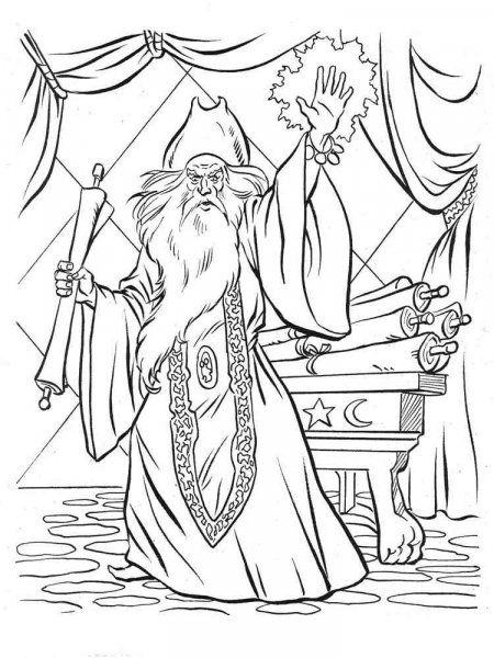 Magician coloring pages