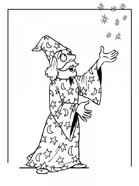 Magician coloring pages