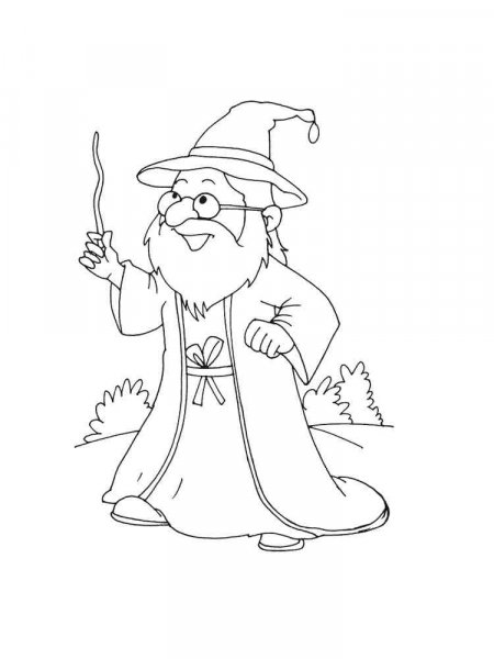 Magician coloring pages