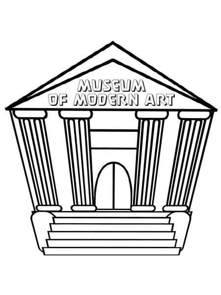 Museum coloring pages