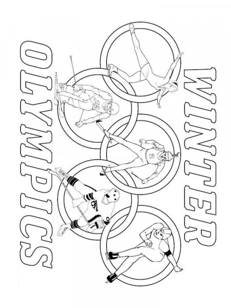 Olympic rings coloring pages