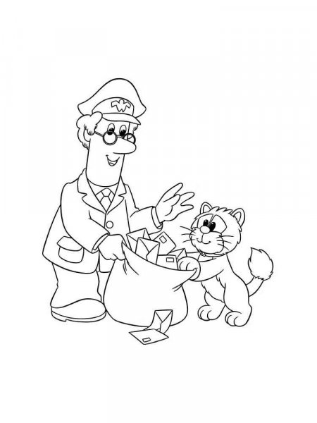 Postman Pat coloring pages