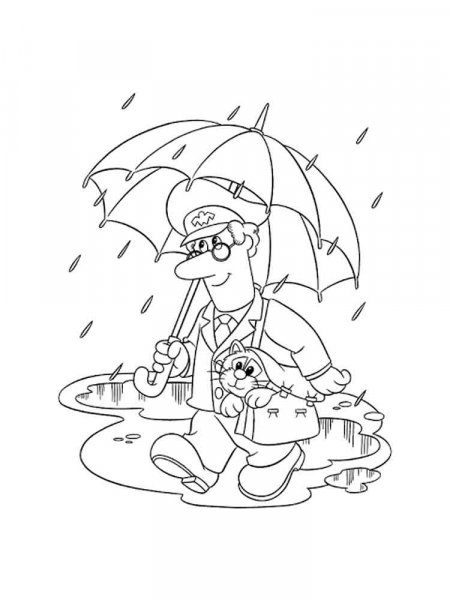 Postman Pat coloring pages