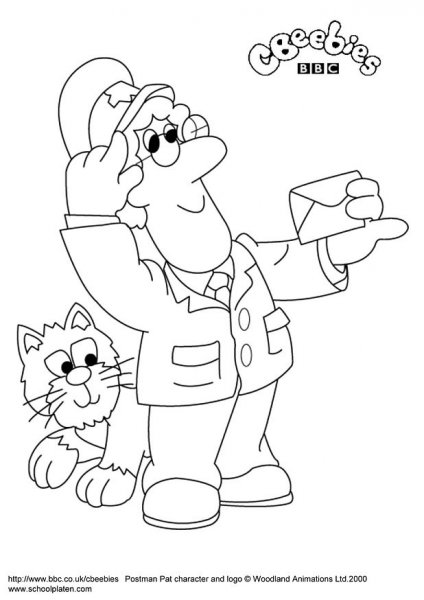 Postman Pat coloring pages