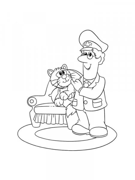 Postman Pat coloring pages