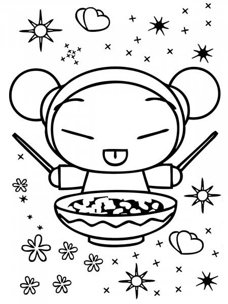 Pucca coloring pages