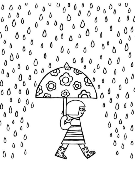 Rainy day coloring pages