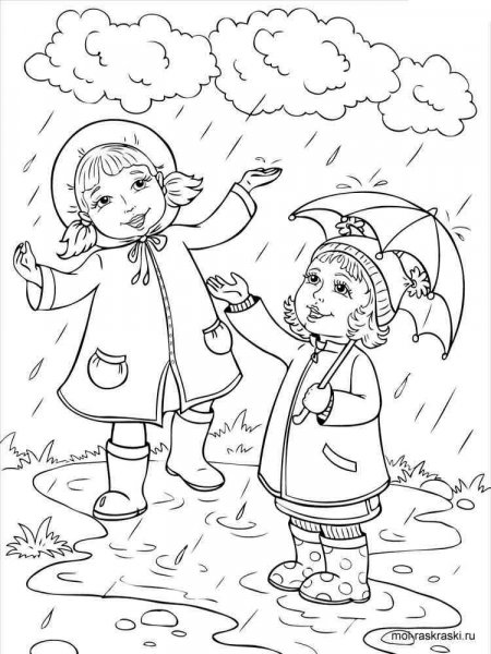 Rainy day coloring pages