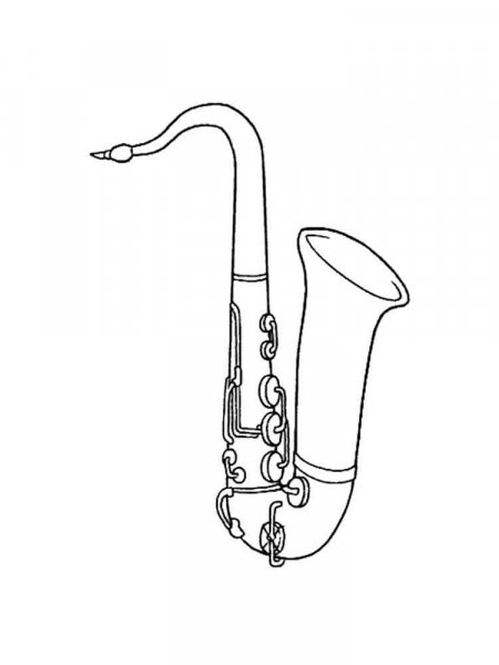 Saxophone coloring pages
