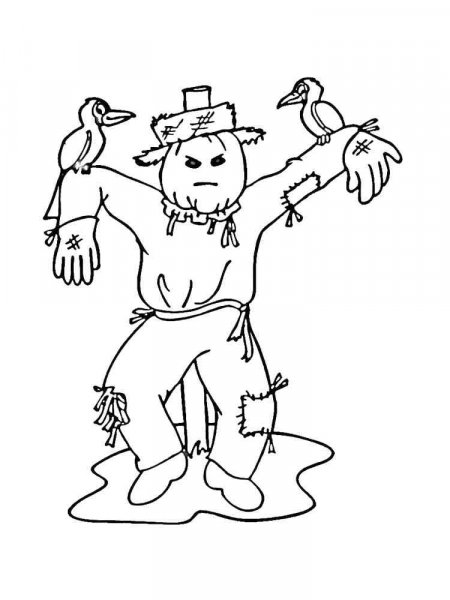 Scarecrow coloring pages