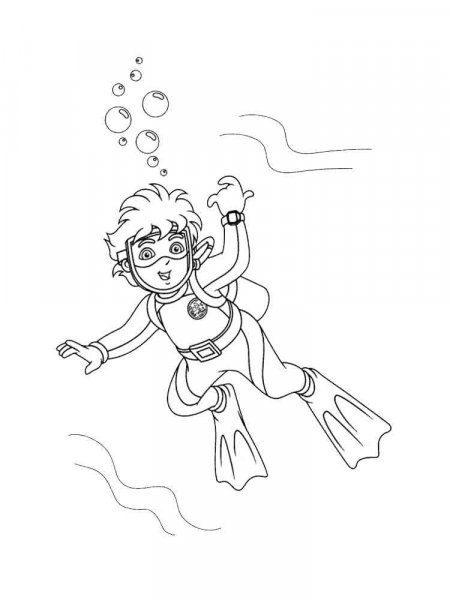 Scuba Diving coloring pages