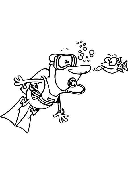 Scuba Diving coloring pages