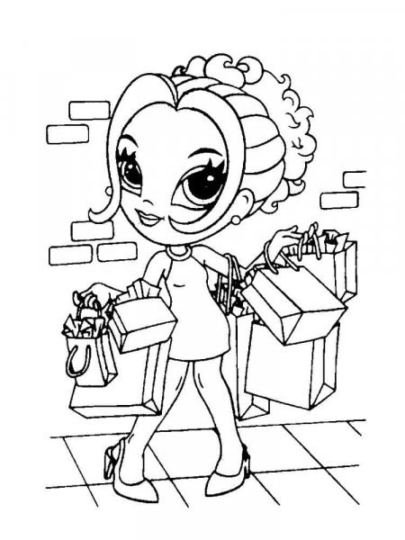 Shopping coloring pages