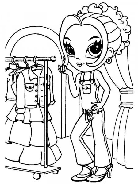 Shopping coloring pages