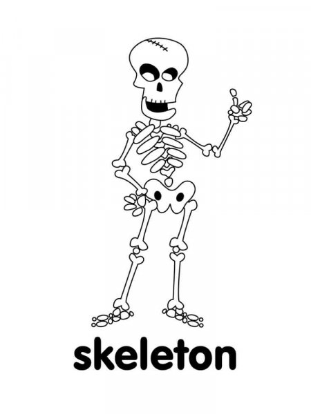 Skeleton coloring pages