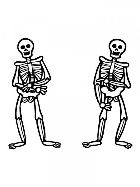 Skeleton coloring pages