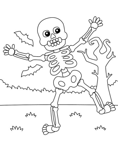 Skeleton coloring pages