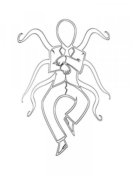 Slender Man coloring pages