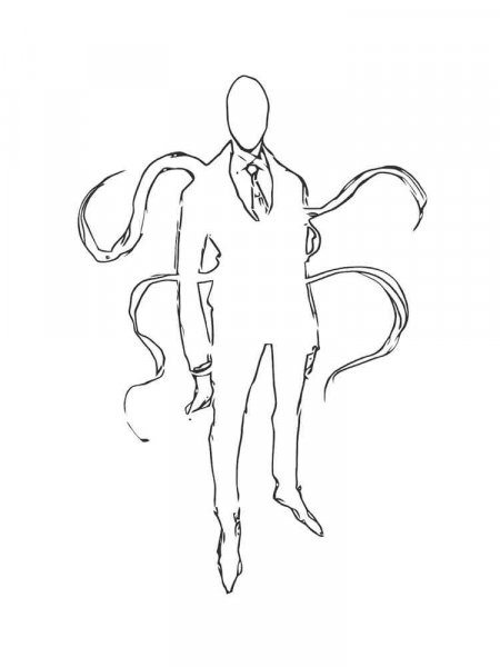 Slender Man coloring pages