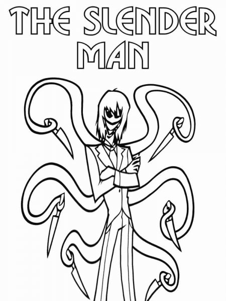 Slender Man coloring pages