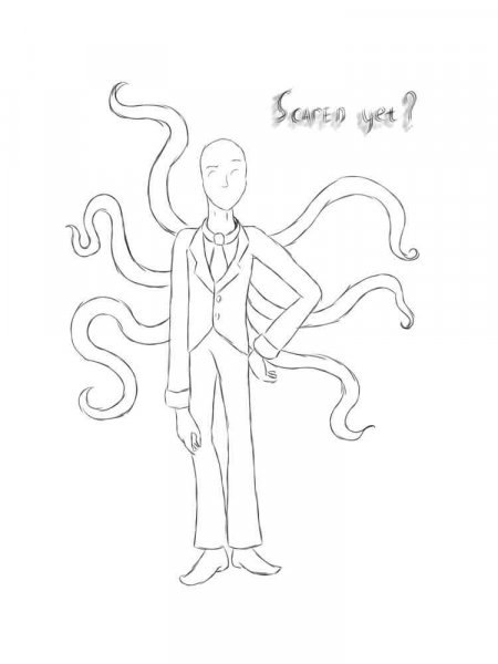 Slender Man coloring pages
