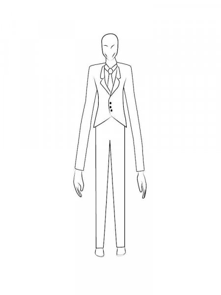Slender Man coloring pages