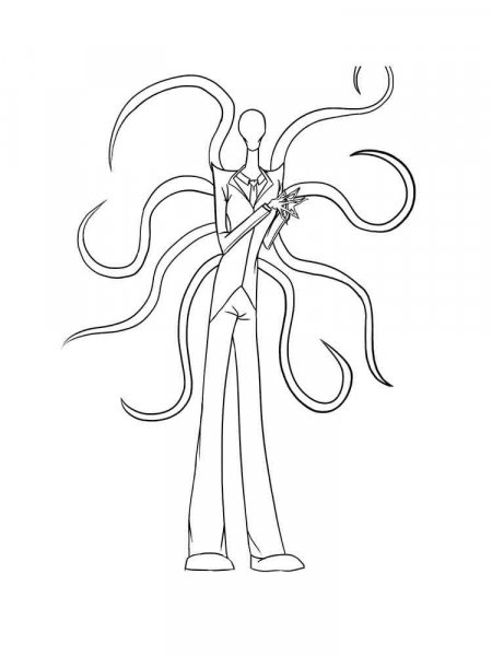 Slender Man coloring pages