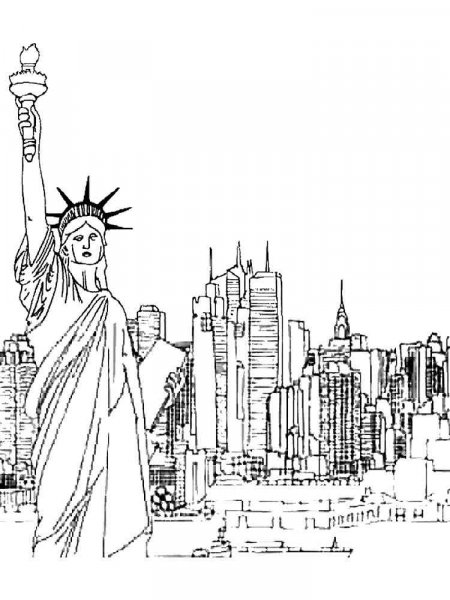 Statue of Liberty coloring pages