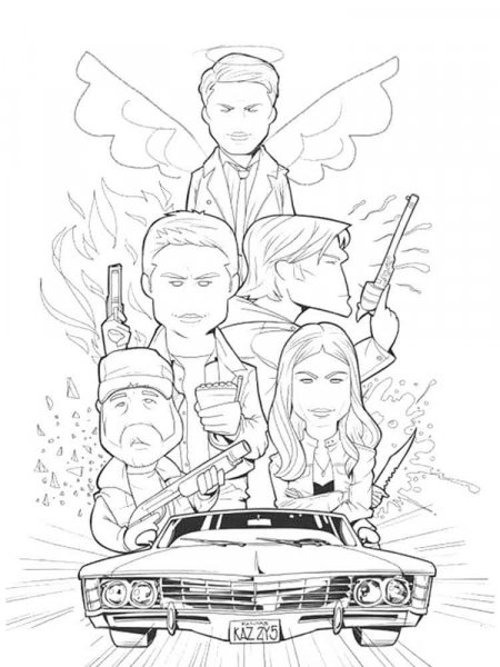 Supernatural coloring pages