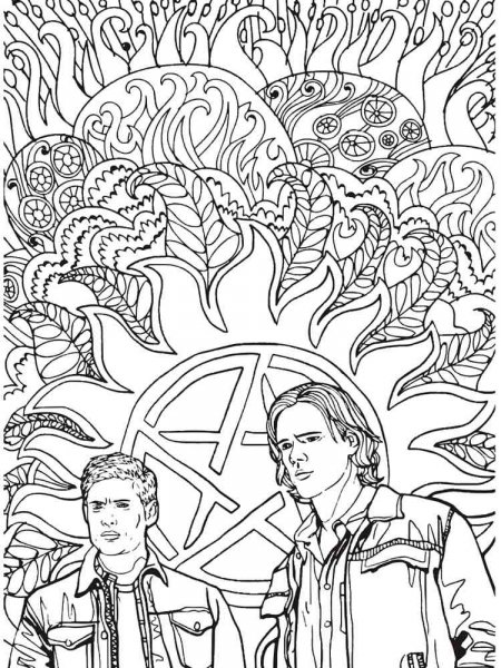 Supernatural coloring pages