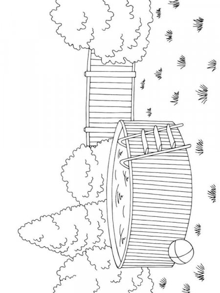 Swimming Pool coloring pages