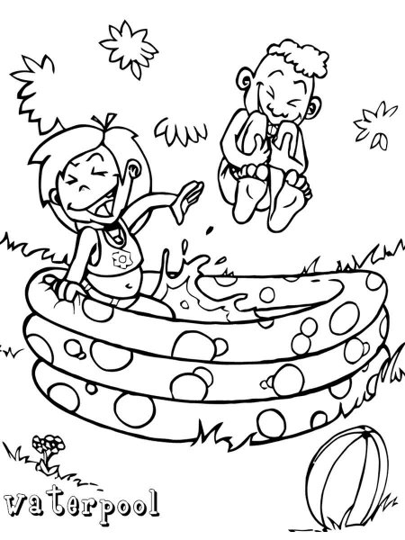 Swimming Pool coloring pages