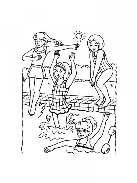 Swimming Pool coloring pages